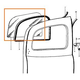 volvo Achterruit Duett verwarmd rechter portier
